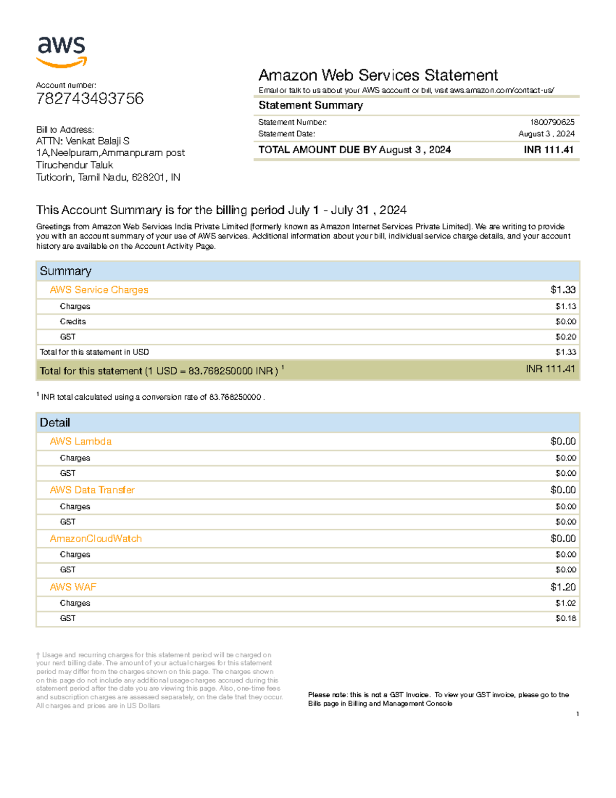 Invoice 1800790625 - sdfdfd - Account number: 782743493756 Bill to ...