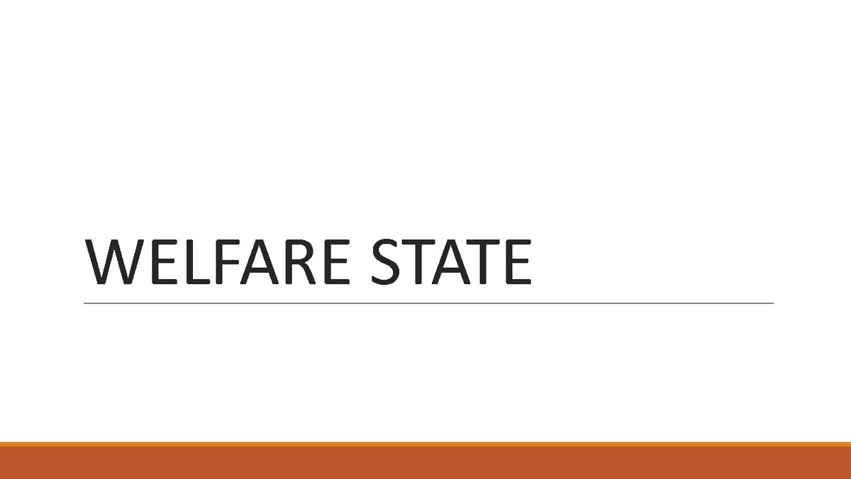 03. Welfare e terzo settore - WELFARE STATE Giugno 1789, Francia. I ...