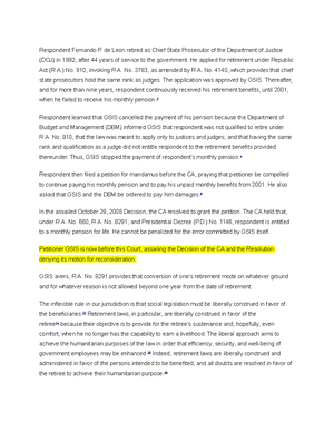 Liban VS. Gordon - NOTES - Dante Liban, et al v Richard J. Gordon, G.R ...