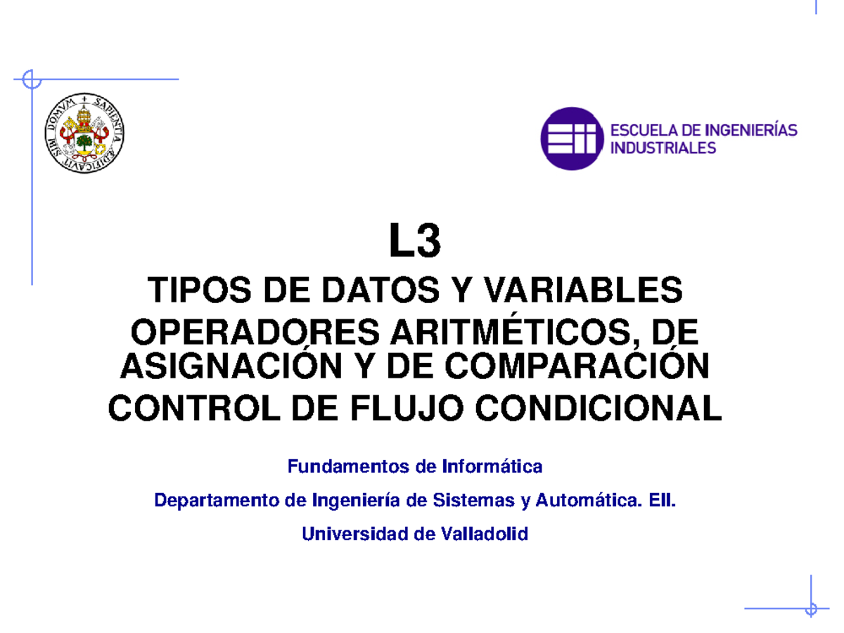 tema 3 practico de programacion Fundamentos De Informatica - L3 TIPOS ...