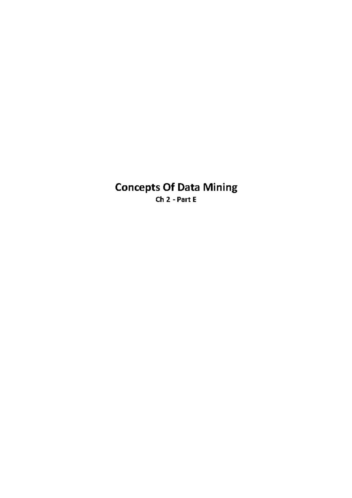 Data Mining Ch2 - Part E - Data Preprocessing Data reduction - Concepts Of Data Mining Ch 2 ...