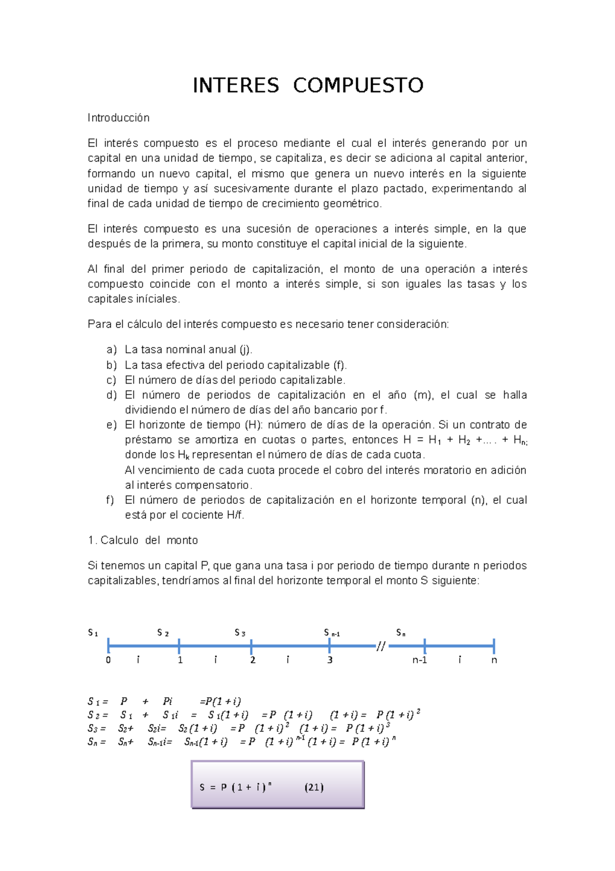 306341647 Interes Compuesto docx - INTERES COMPUESTO Introducción El ...