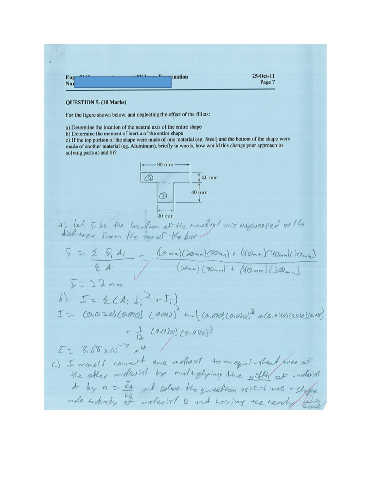 Exam 25 October 2011, questions and answers - En ination Na Page 7 ...