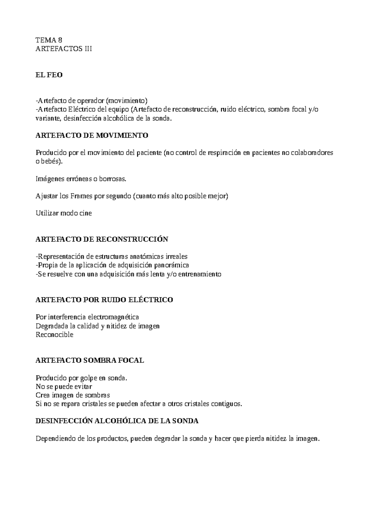 Tema8ecografia - bhhk - TEMA 8 ARTEFACTOS III EL FEO -Artefacto de ...