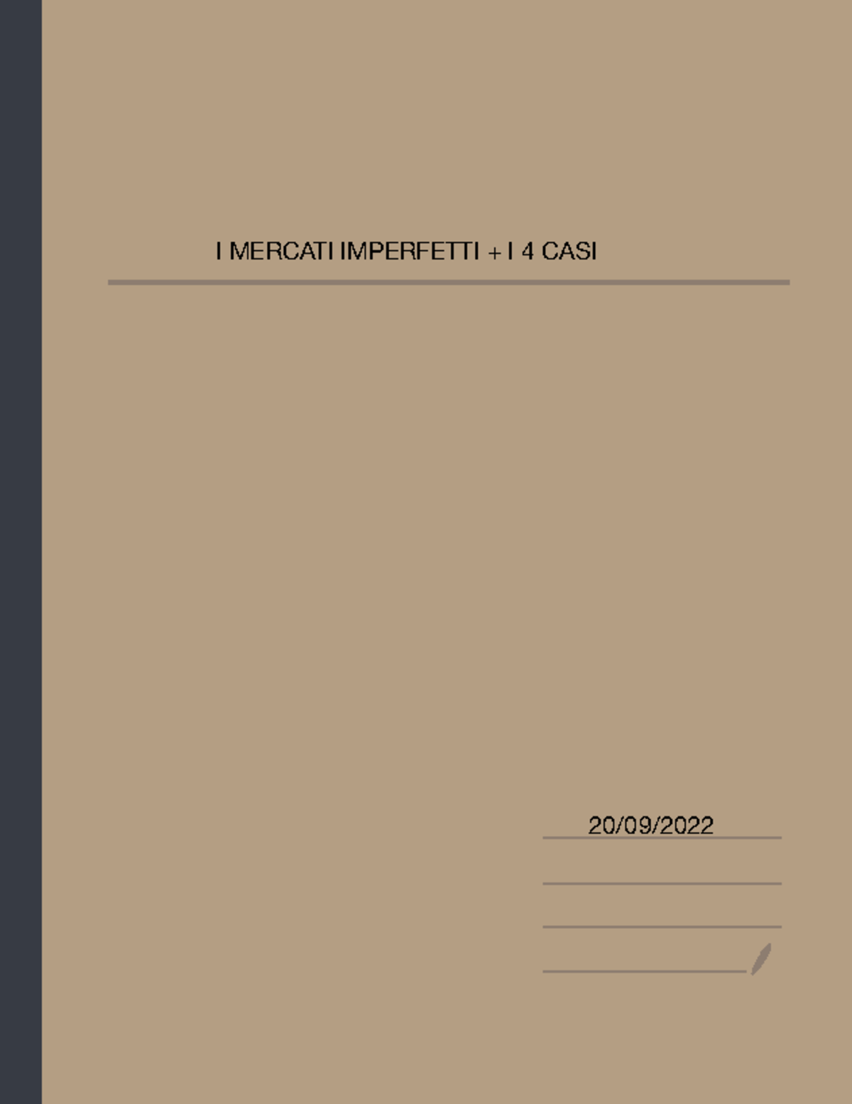 1 lezione EPRU Mercati Imperfetti - 20/09/ I MERCATI IMPERFETTI + I 4 ...