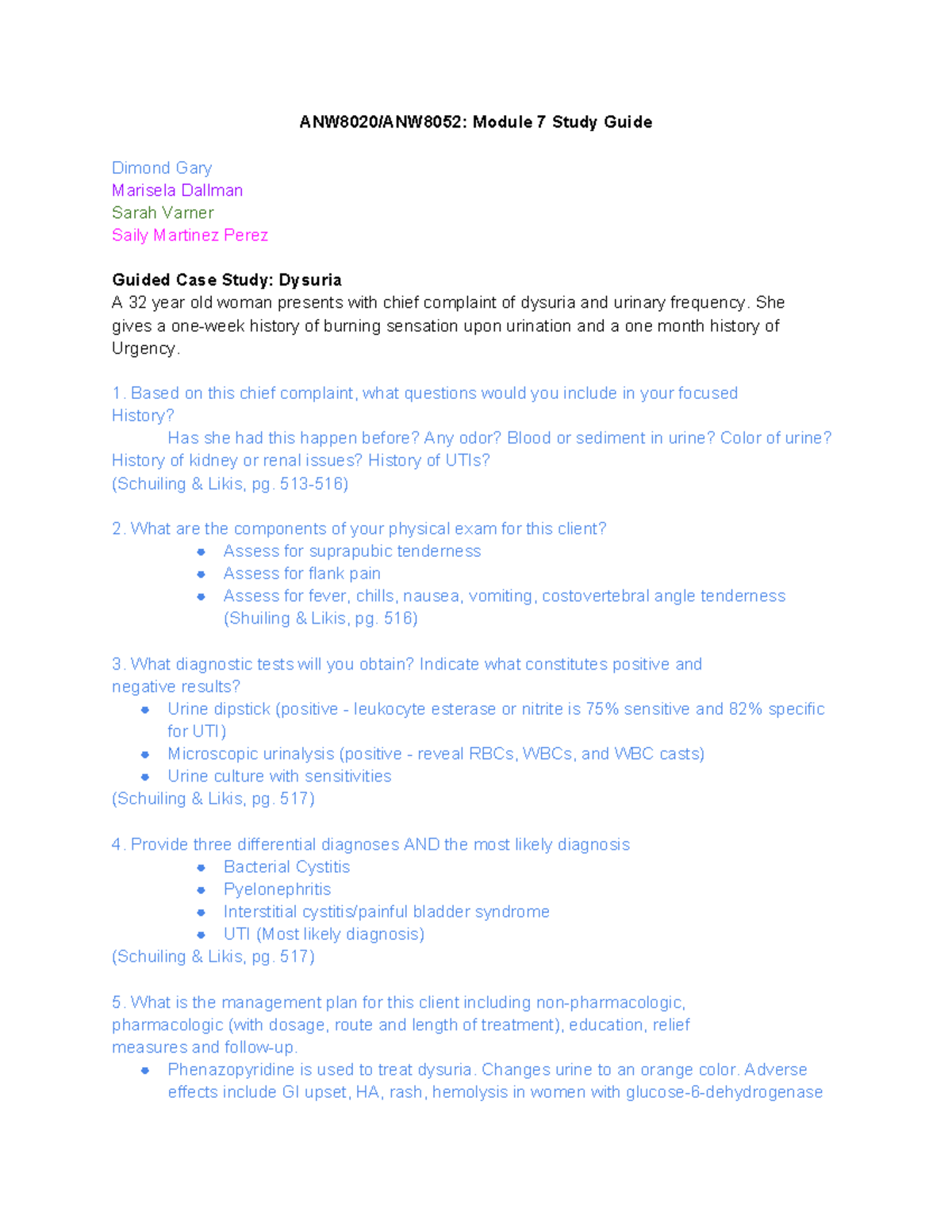 ANW8020 ANW8052 Module 7 Study Guide - ANW8020/ANW8052: Module 7 Study ...