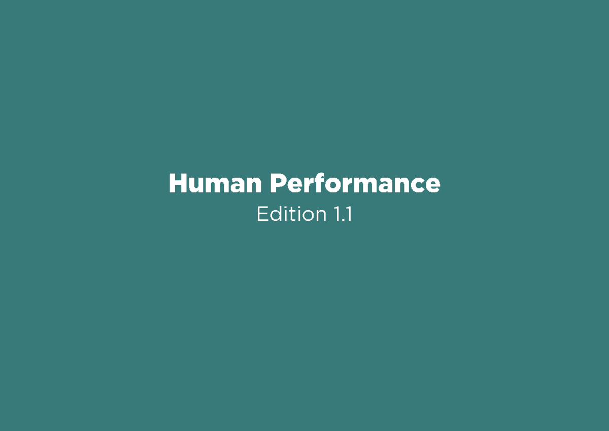 040 Human Performance - Keynotes - • Currently 1 accident per million ...