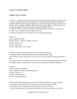Chapter 2 - Multiple choice - Chapter 2: Analysis of the External Environment: Opportunities and ...