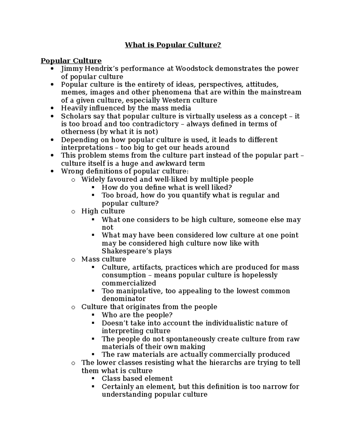 What is Popular Culture - What is Popular Culture? Popular Culture ...