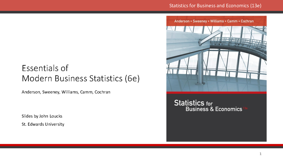 SBE13ch02B PP - Lesson Notes - Slides by John Loucks St. Edward’s ...