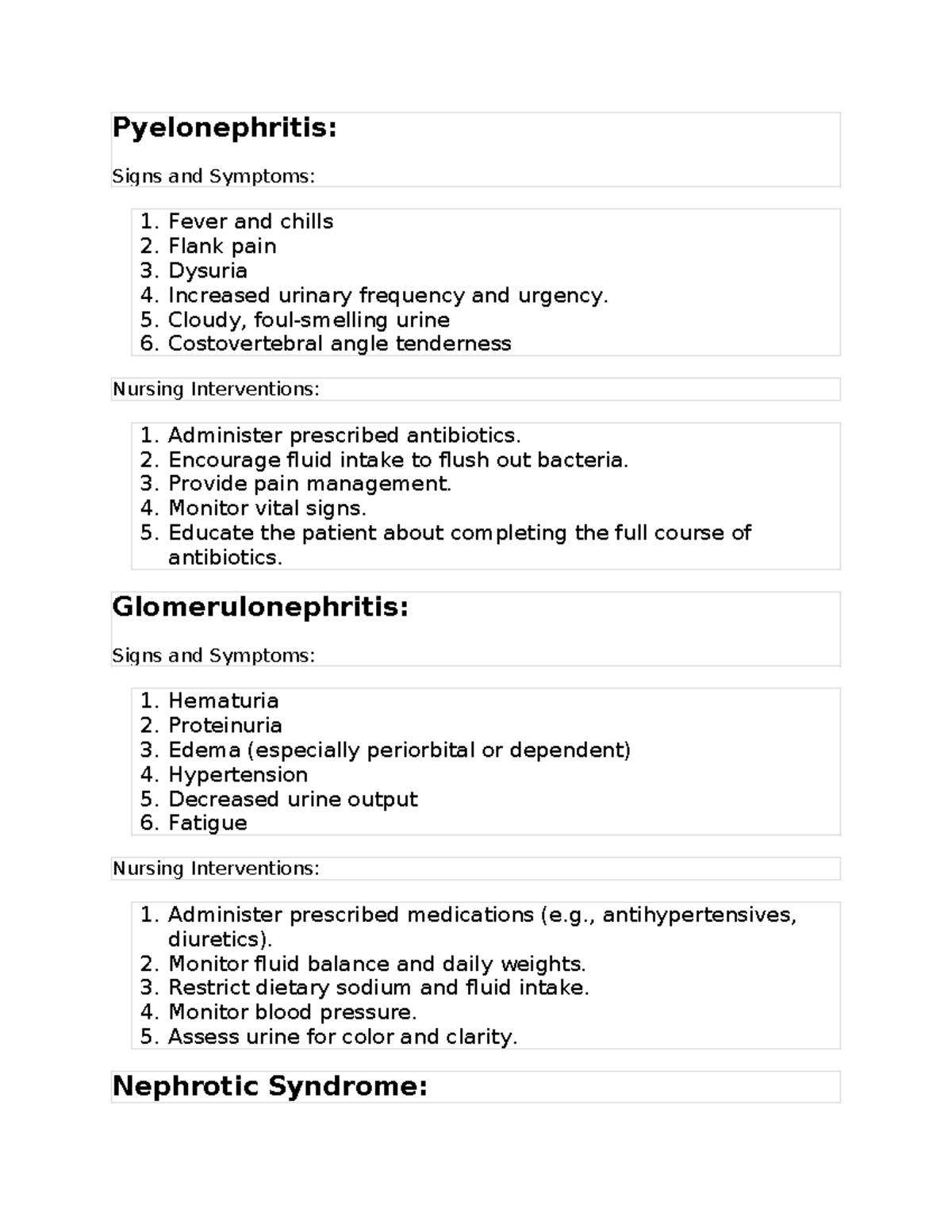 Pyelonephritis - kidney - Pyelonephritis: Signs and Symptoms: 1. Fever ...