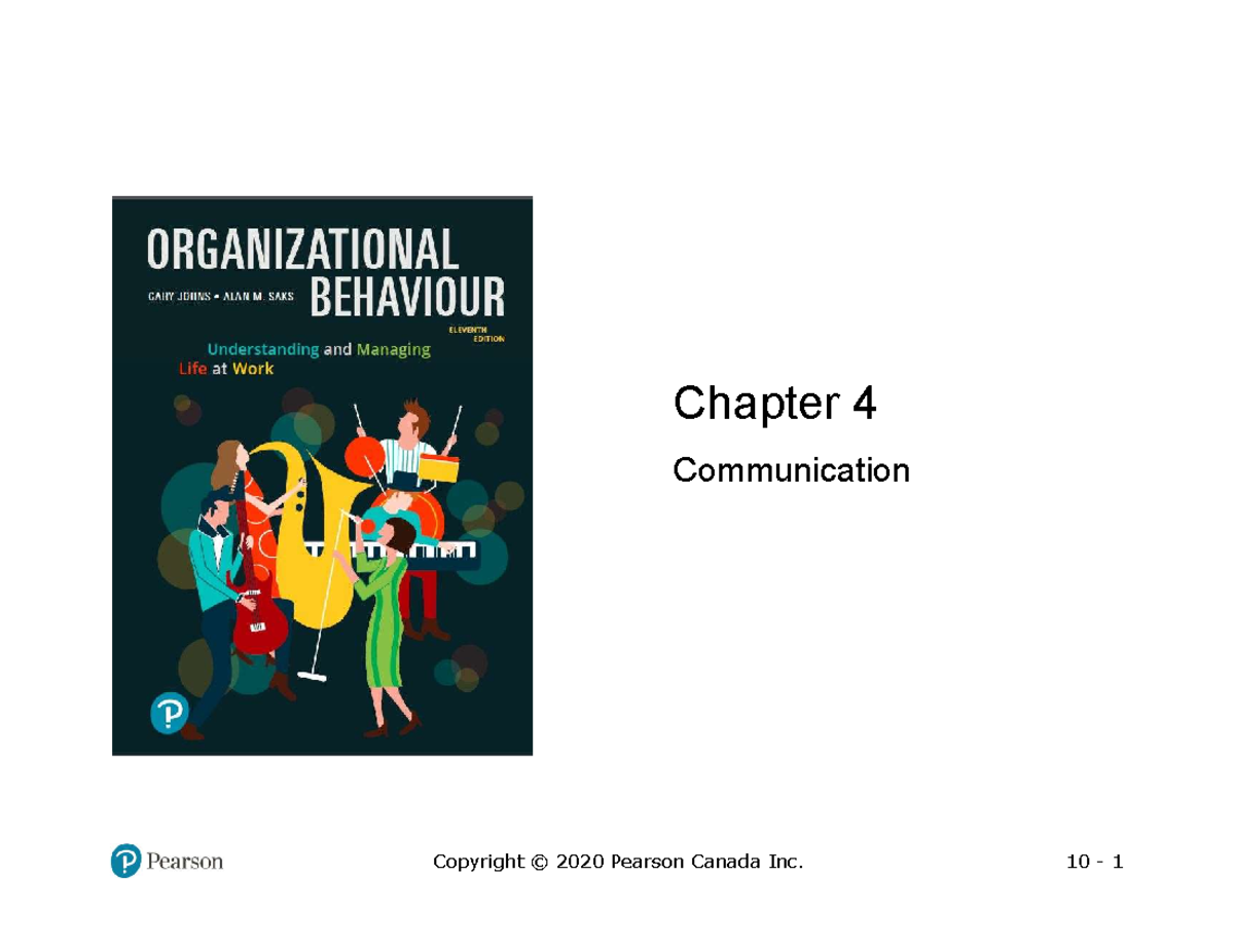 MGM102 - Ch 4 Communication - 10 - 1 Chapter 4 Communication Copyright ...