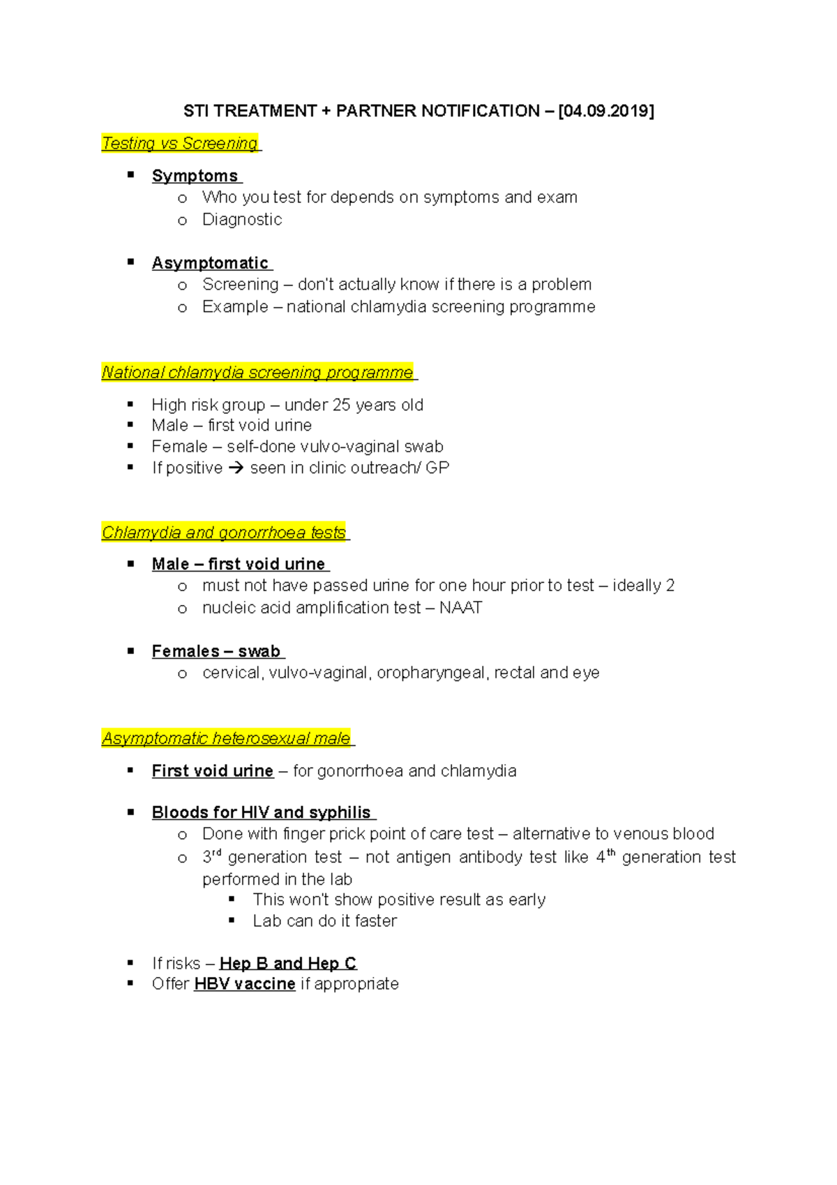 STI treatment and Partner Notification - STI TREATMENT + PARTNER ...