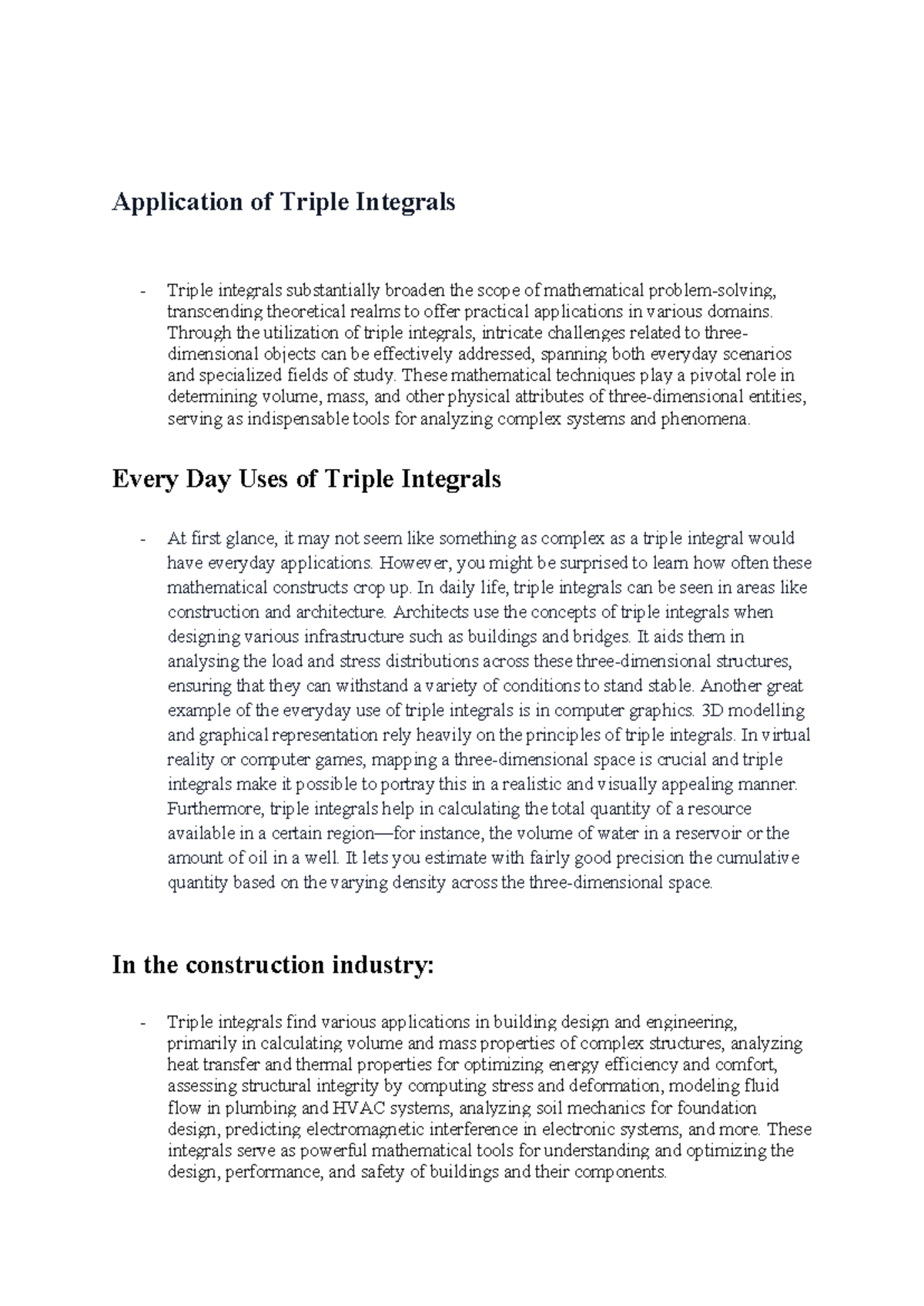 Tài liệu không có tiêu đề - Application of Triple Integrals Triple ...