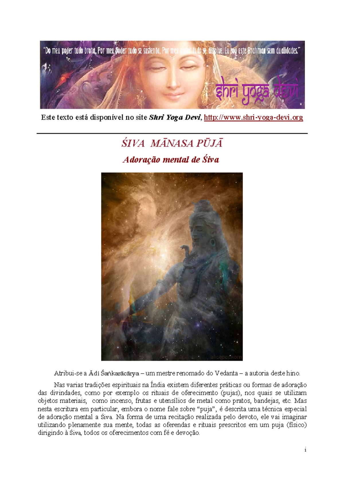 Shiva-Manasapuja-port - i Este texto está disponível no site Shri Yoga ...