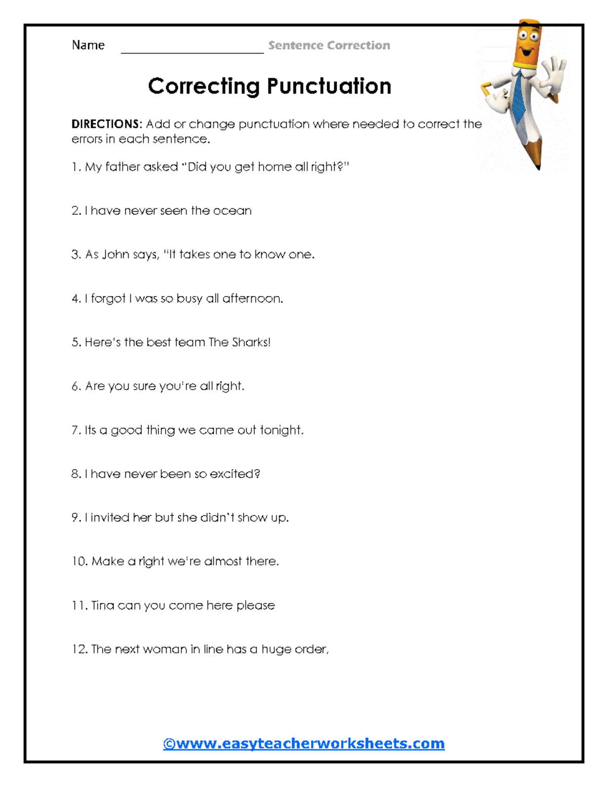 Correcting punctuation - EDU-112 - Studocu