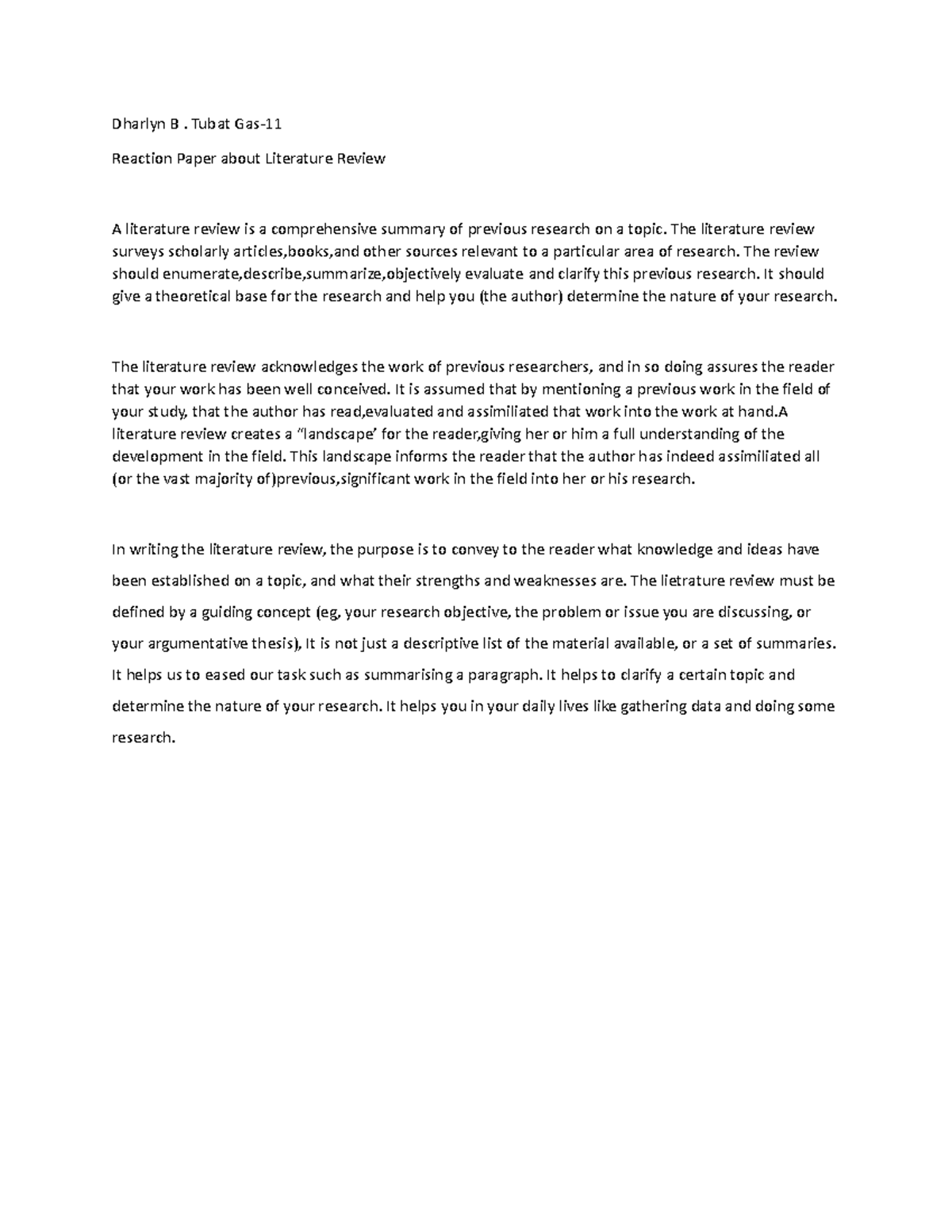 G-2 Reaction Paper - Dharlyn B. Tubat Gas- Reaction Paper about ...
