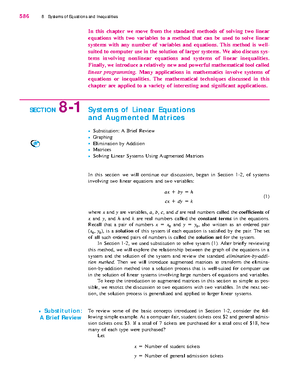 7 - linear algebra chapter 7 notes - This system is called linear ...