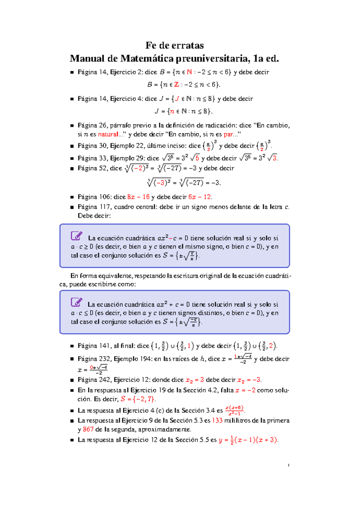 Erratas - fasdgsgd - Fe de erratas Manual de Matem ́atica ...