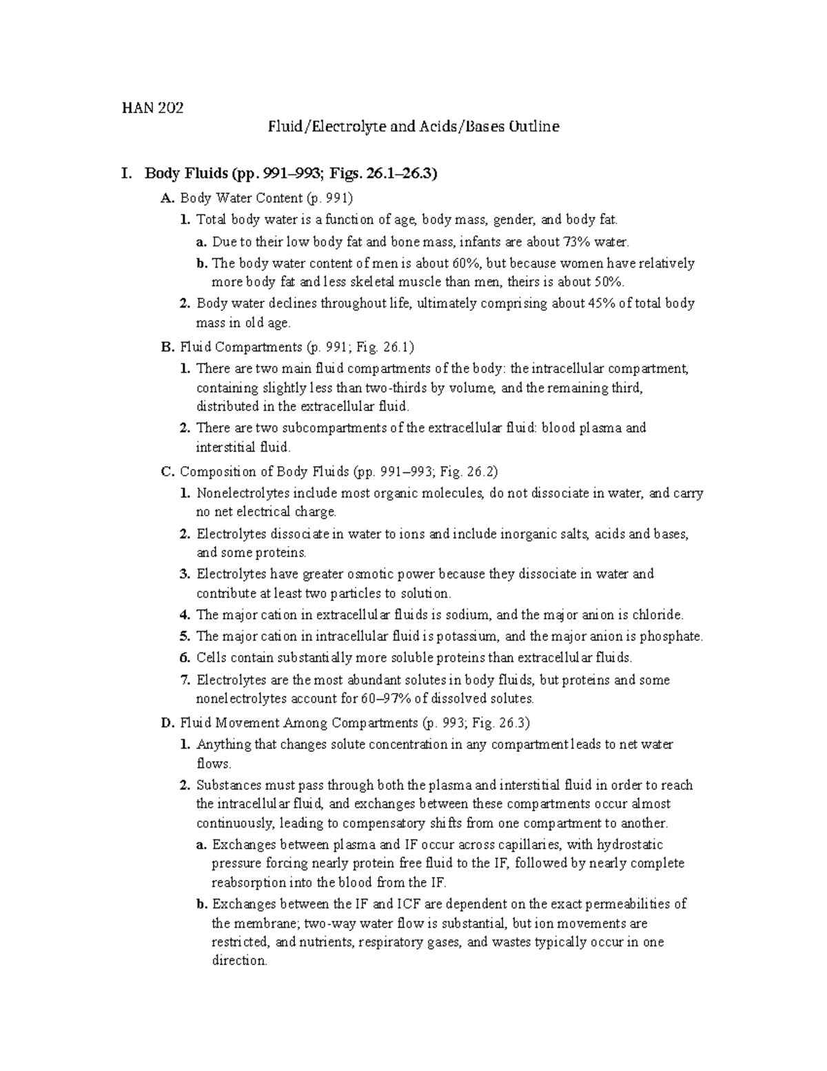 Outline for Acids and Bases - Tagged - HAN 202 Fluid/Electrolyte and ...