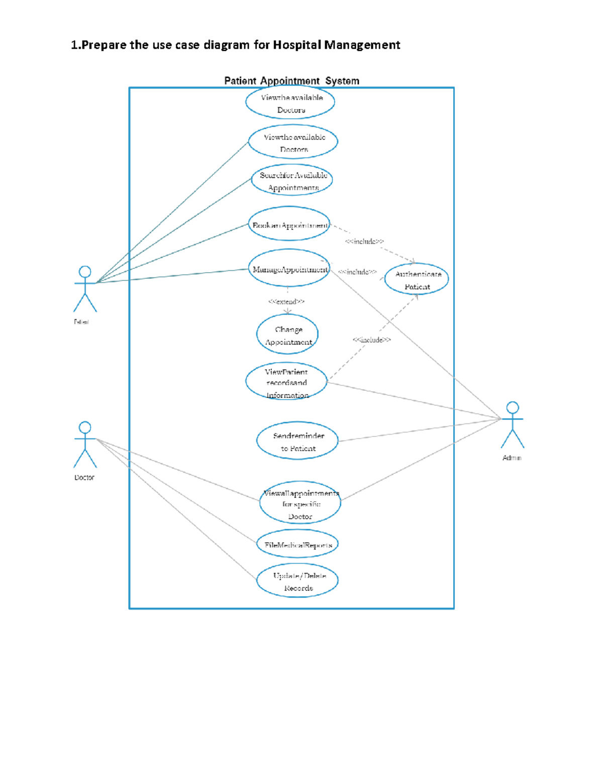 Use case summer project - Information Technology - 1 .Prepare the use ...