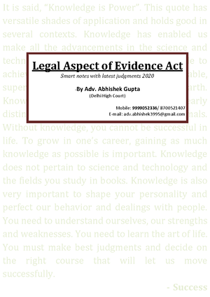 Evidence-Notes - Explain Evidence and Kinds of Evidence - Explain ...