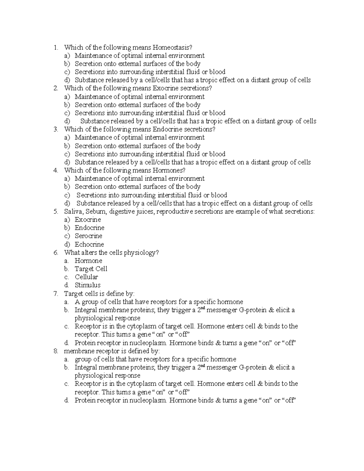 Aandp Test 2 Pracitce It S A Overall Of What We Cover For This Week Which Of The Following