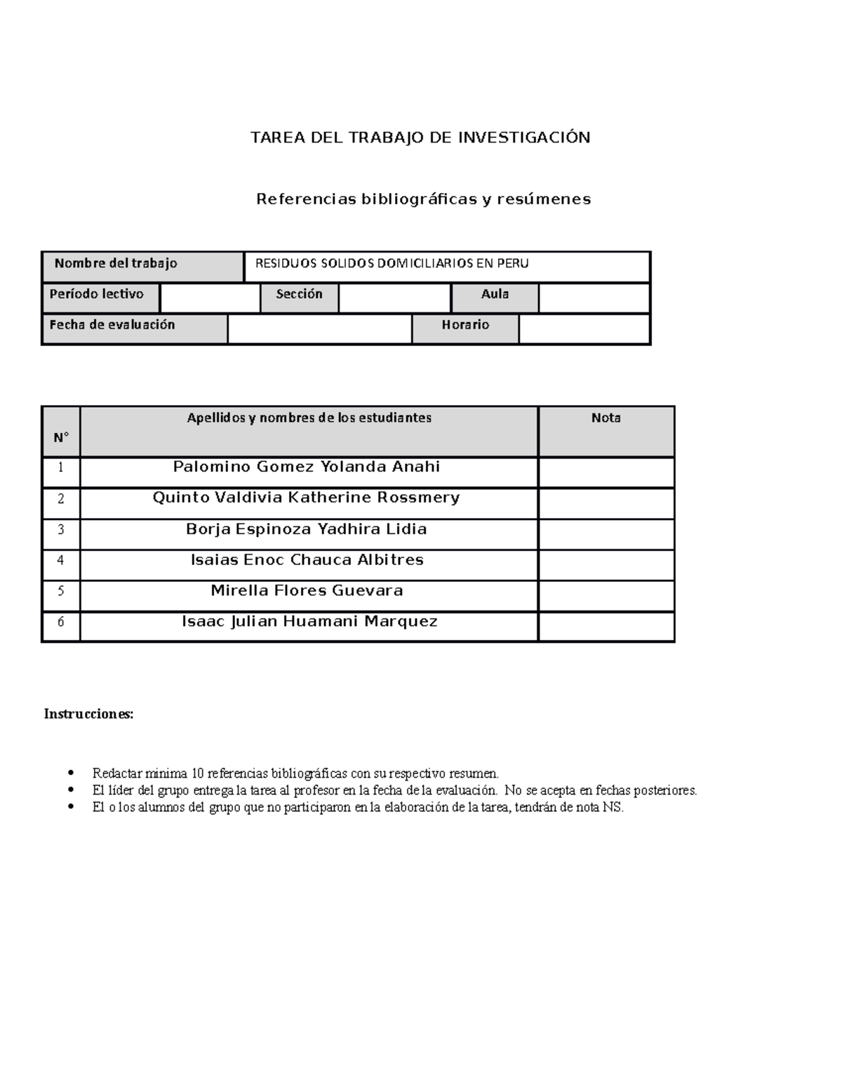 Document 13 - La tarea completada al 100% - TAREA DEL TRABAJO DE ...