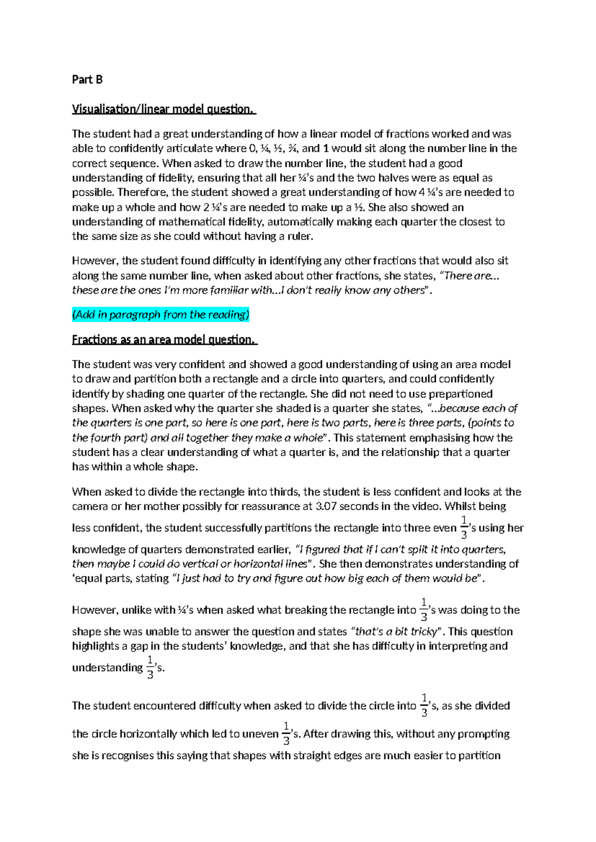 Assignment EDUC2580 - Essay - Part B Visualisation/linear model ...