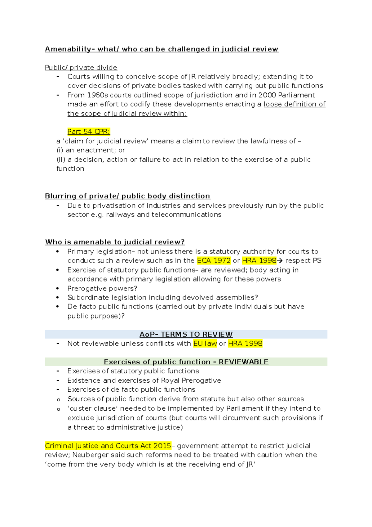 3- amenability - Lectures notes on what/ who can be challenged in ...