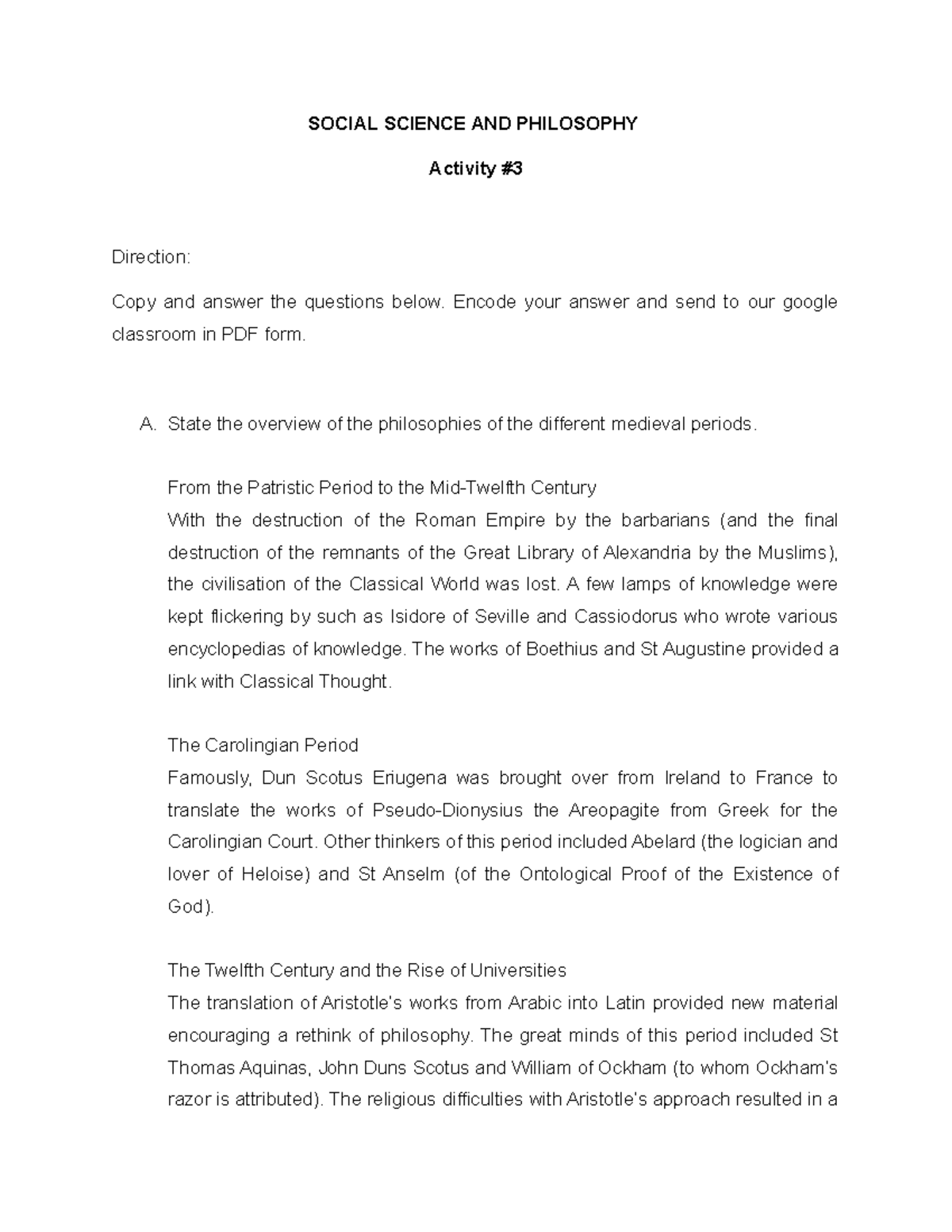 Social Science and Philosopy A3 - SOCIAL SCIENCE AND PHILOSOPHY ...