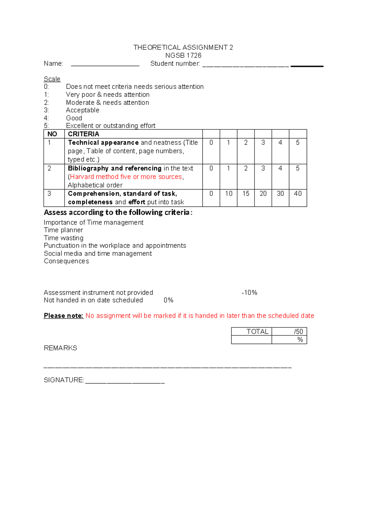 Theoretical Assignment 2 - THEORETICAL ASSIGNMENT 2 NGSB 1726 Name: Student number: - Studocu