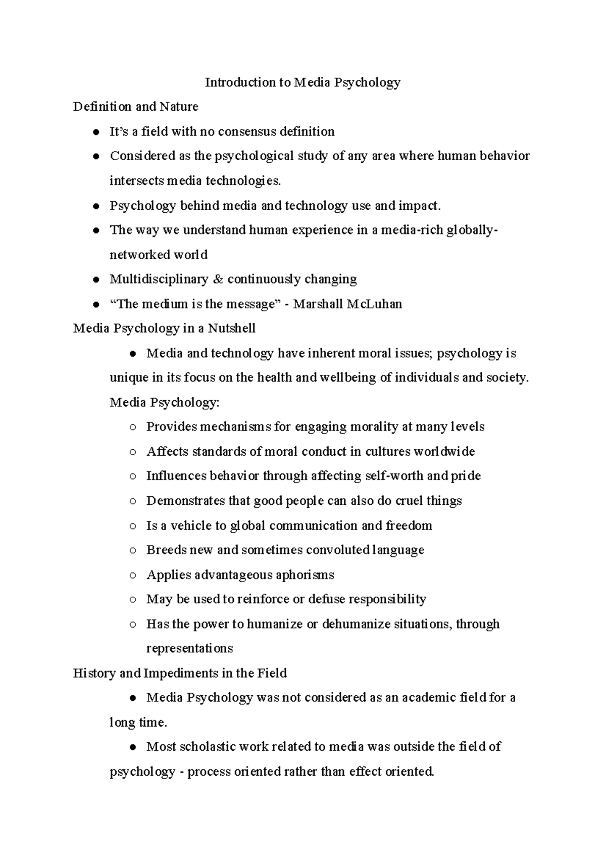 Introduction to Media Psychology - Introduction to Media Psychology ...