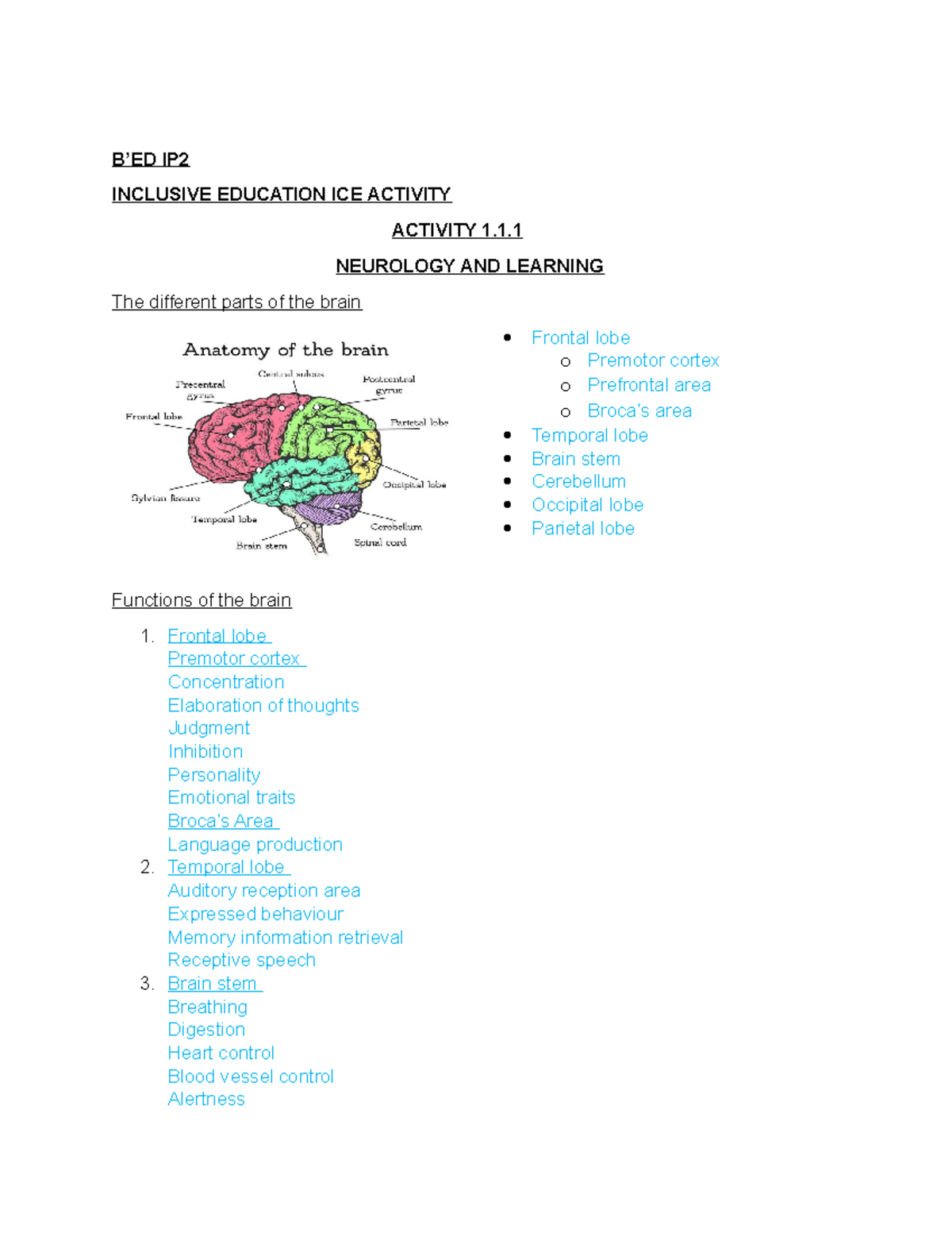 Inclusive activity - GOOD - B’ED IP INCLUSIVE EDUCATION ICE ACTIVITY ...