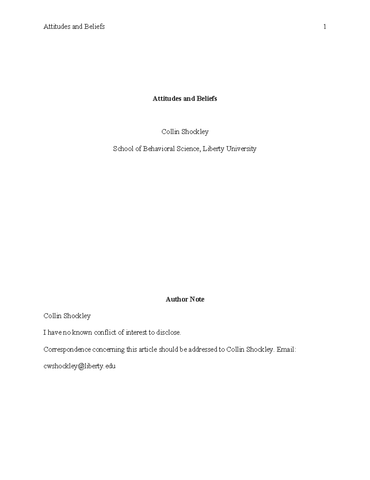 Benchmark Attitudes and Beliefs reflection paper - Attitudes and ... Benchmark Attitudes and Beliefs reflection paper - Attitudes and ...