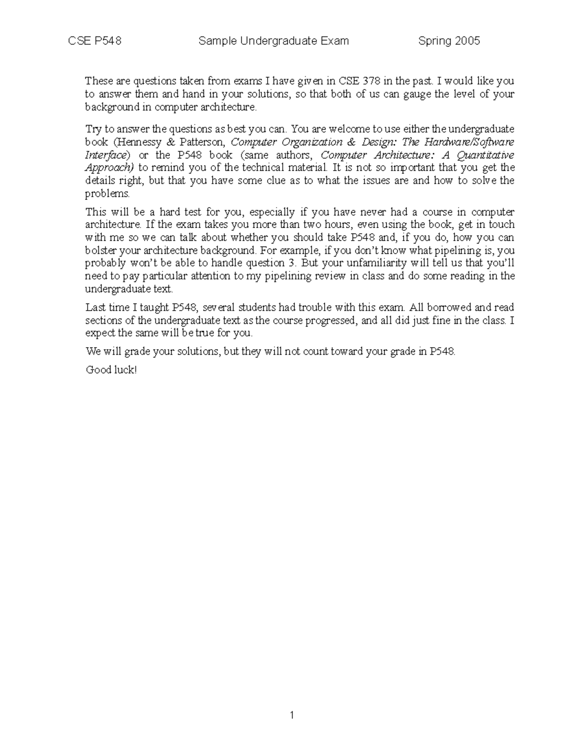 Sample 378exam - These are questions taken from exams I have given in ...