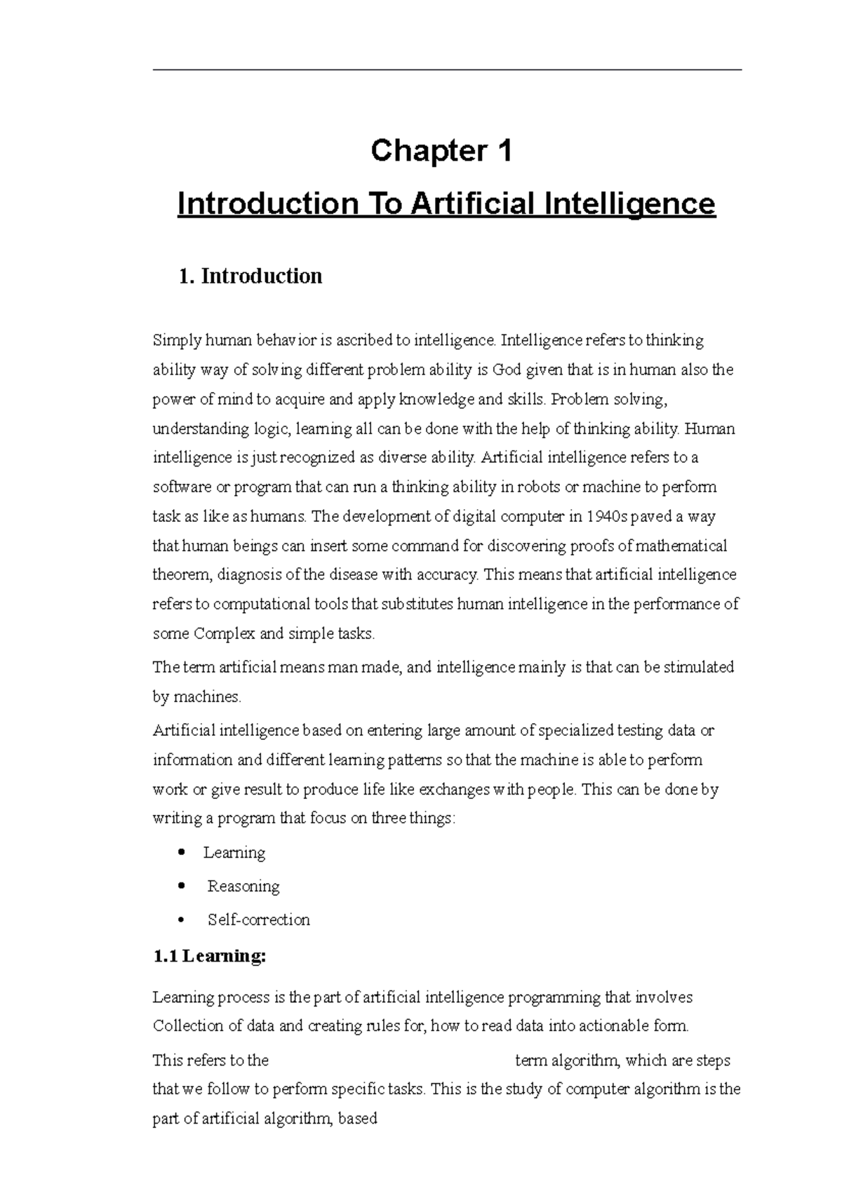 Introduction to Artificial intelligence - Introduction Simply human ...