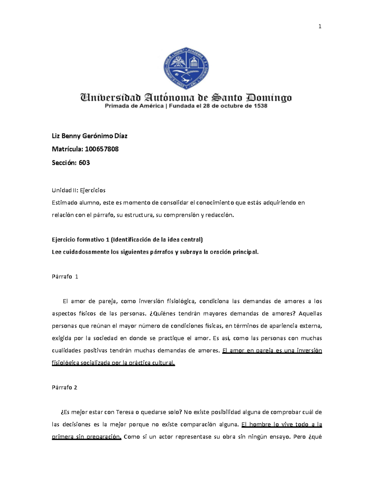 Unidad 2 de letras ll, Liz B. Gerónimo - Liz Benny Gerónimo Díaz ...