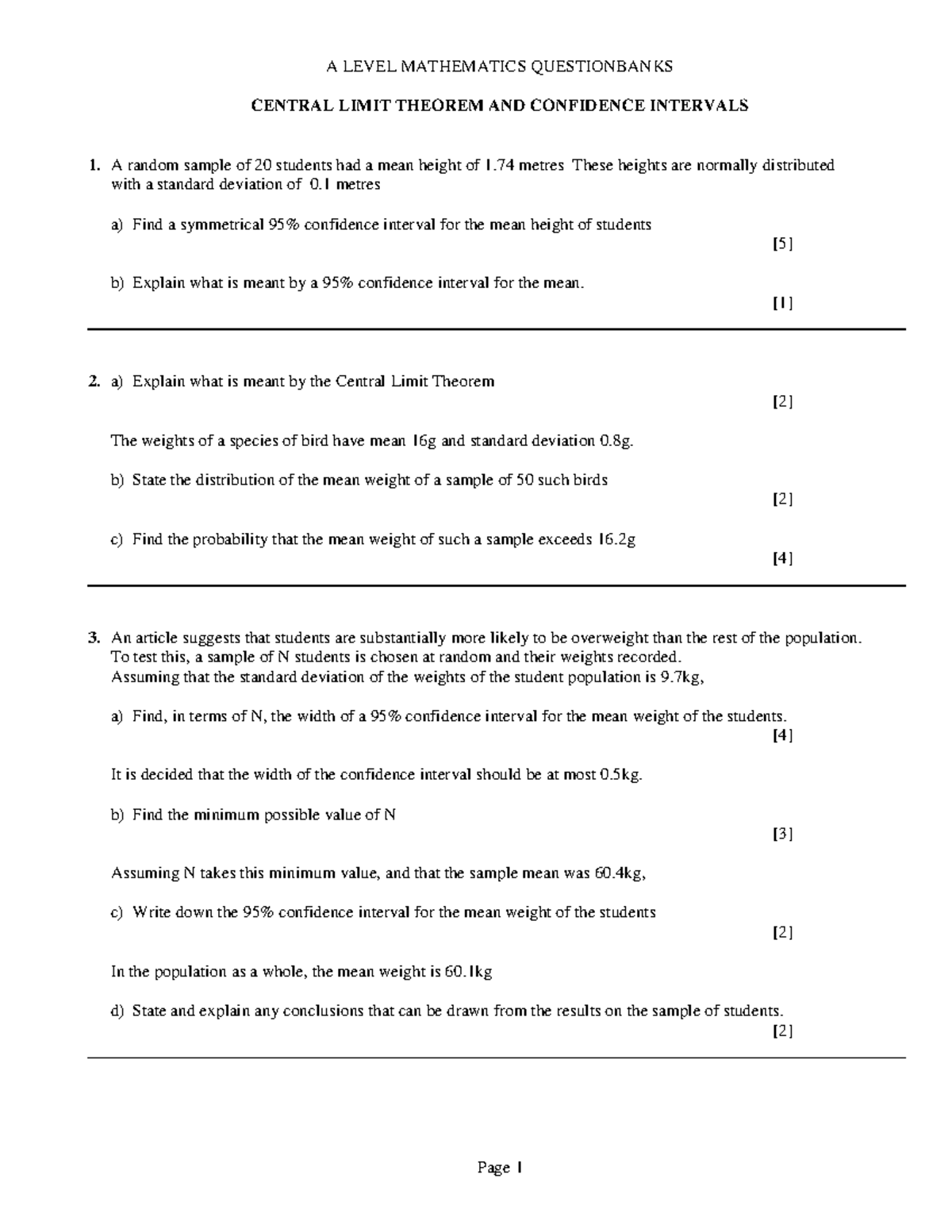 Revision Notes Business Statistics (ECON1030) - A LEVEL MATHEMATICS ...