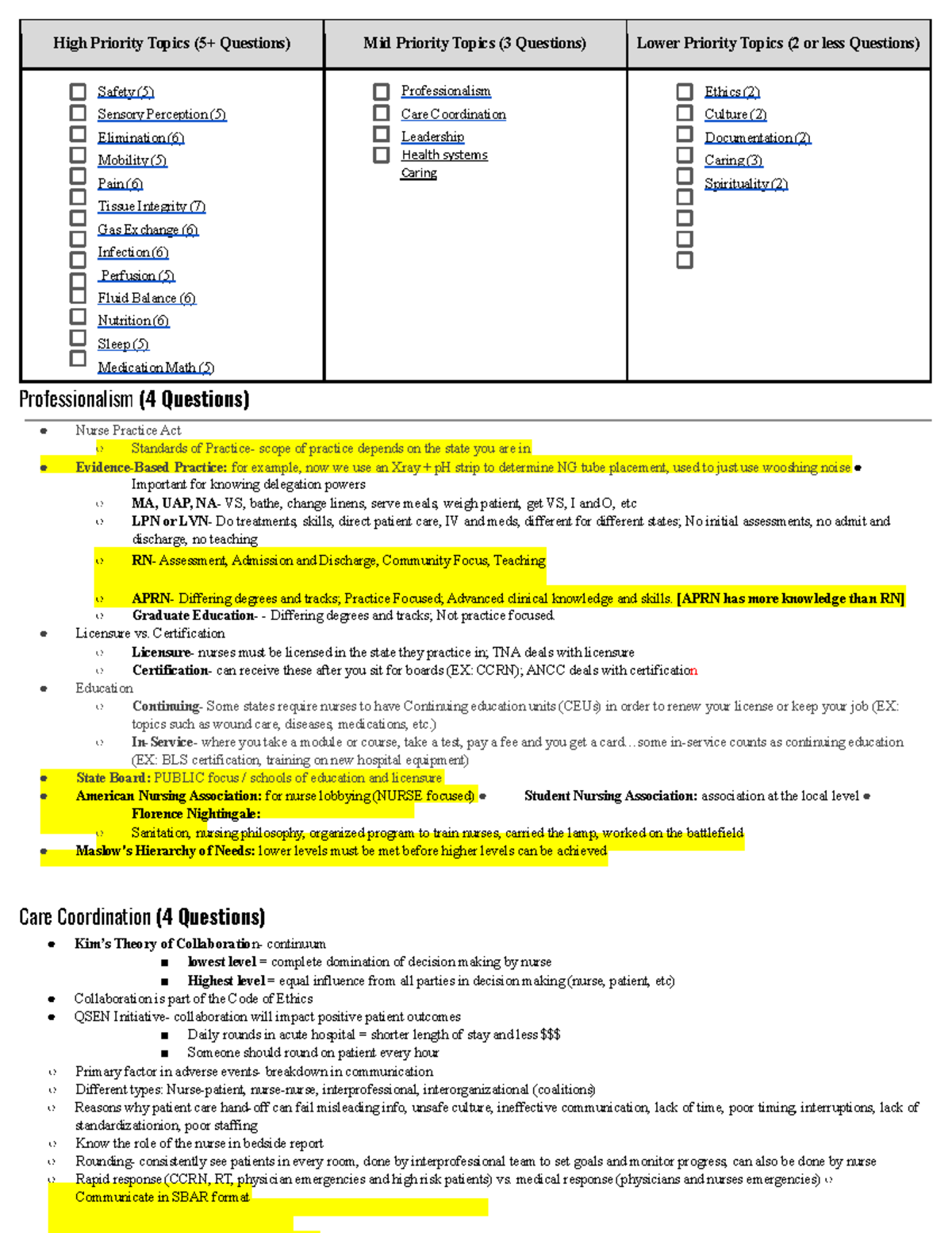 Concepts 1 Final Exam Guide - High Priority Topics (5+ Questions) Mid ...