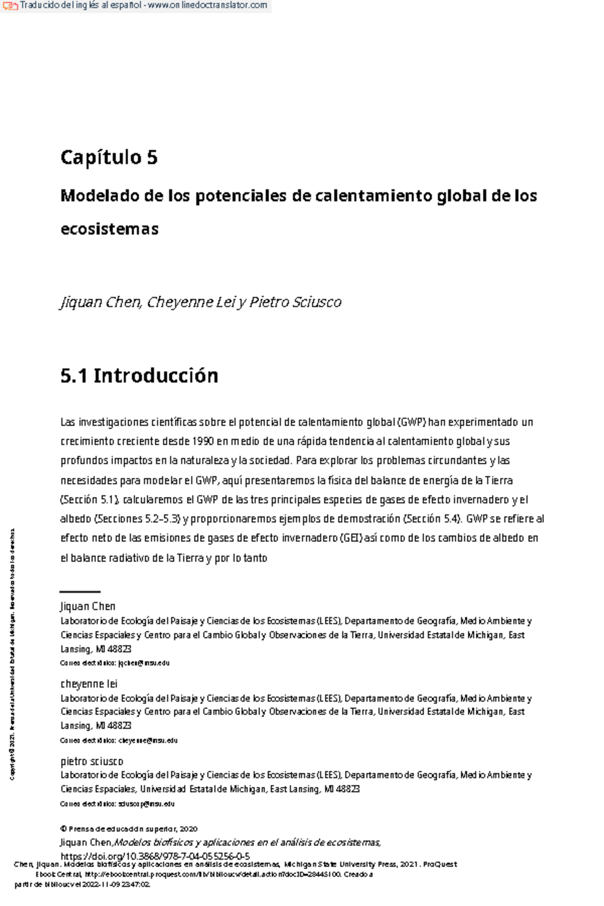 Biophysical Models and Applications in Ecosystem A... - (Chapter 5 ...