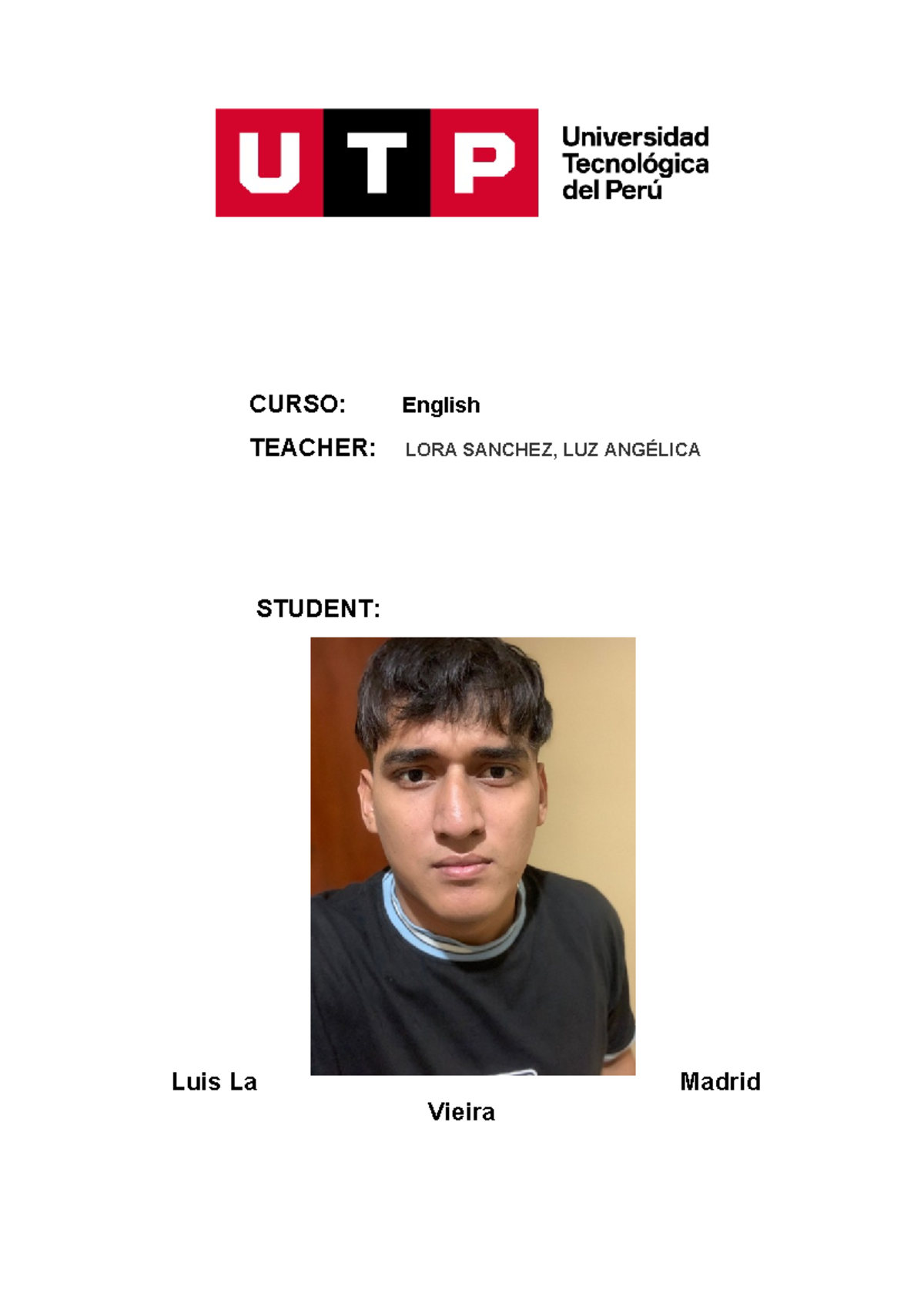 Week 15 - Luis La Madrid - FEWF - Ingles II - CURSO: English TEACHER ...