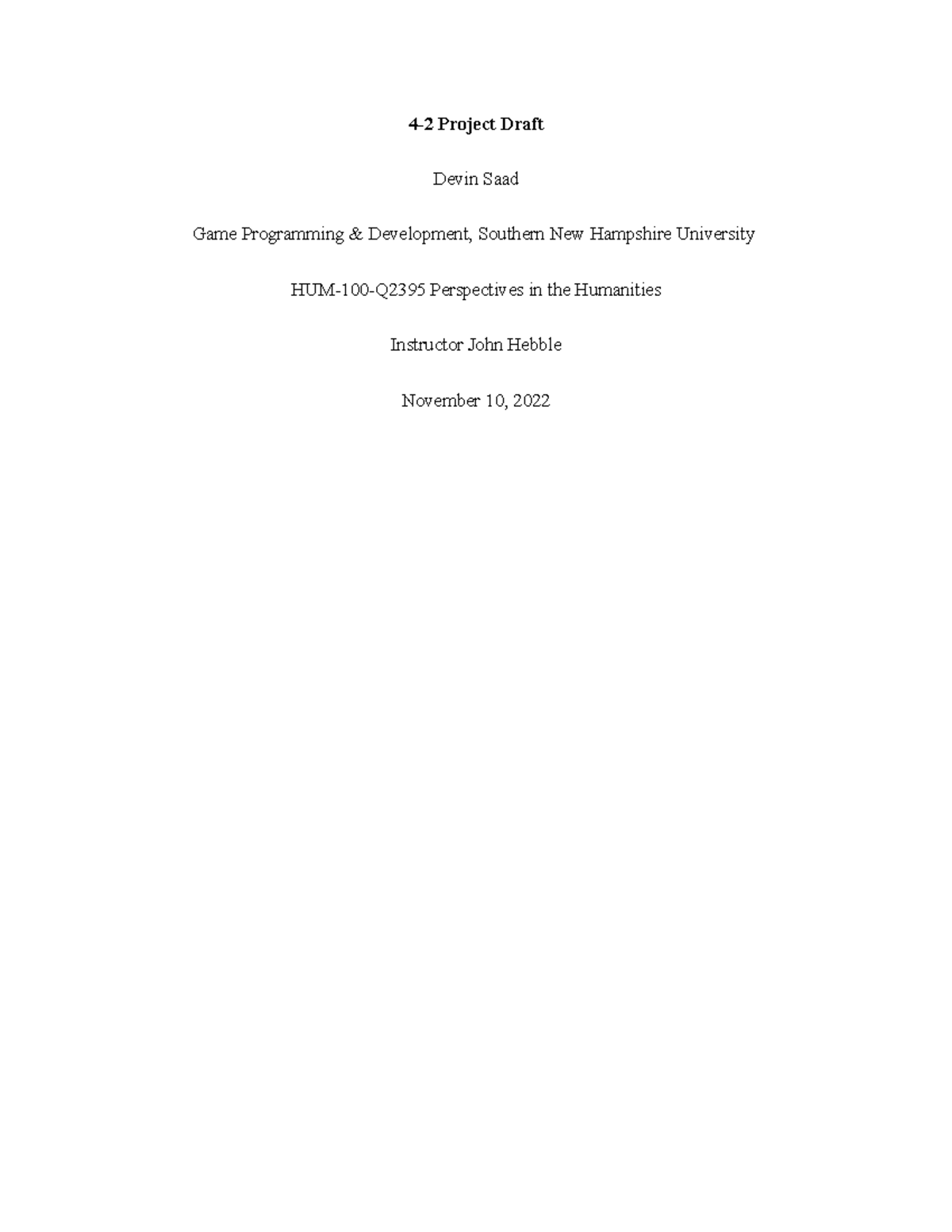 4-2 Project draft - 4-2 Project Draft Devin Saad Game Programming ...
