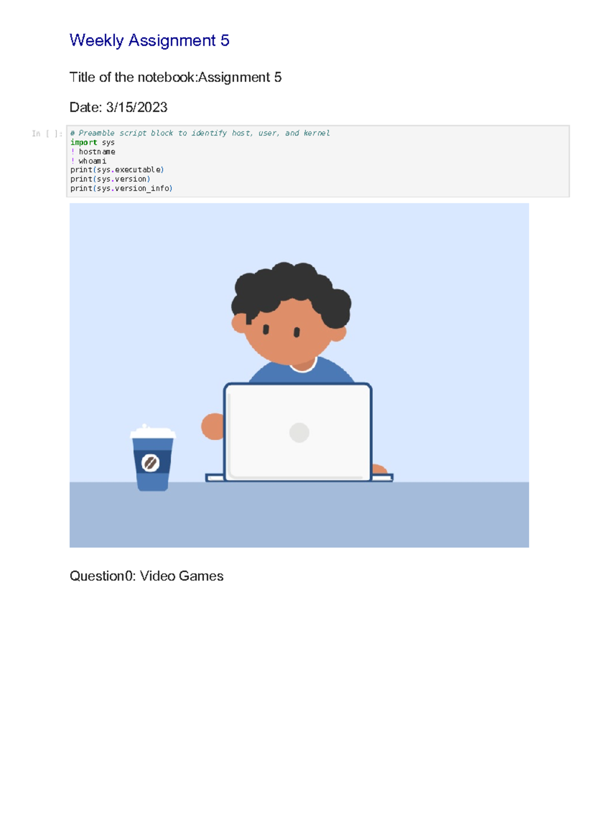 ENGR1330-Assignment 5 - Weekly Assignment 5 Title of the notebook:Assignment 5 Date: 3/15/ - Studocu