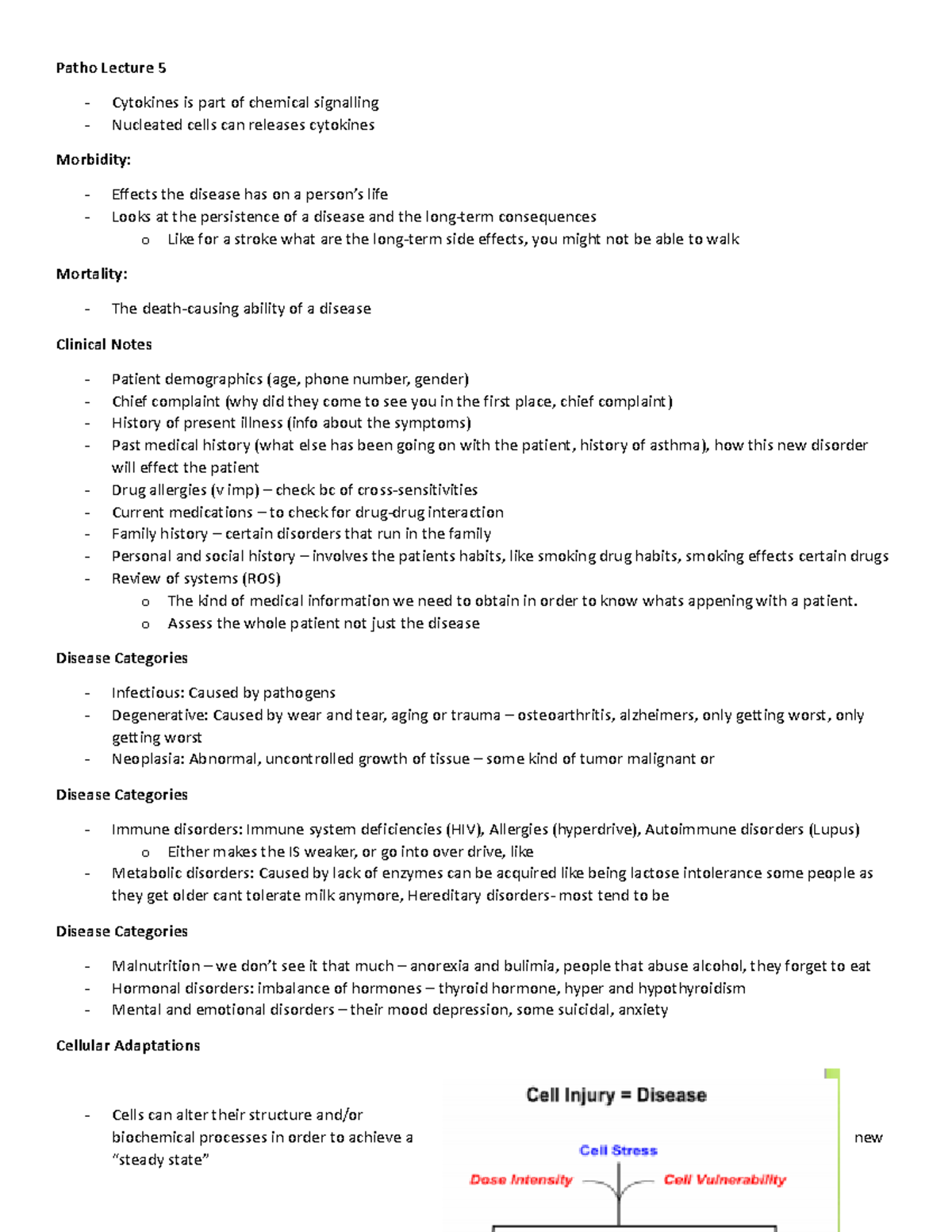 Patho Lecture 5 - N/A - PAS 517 - MCPHS University - Studocu