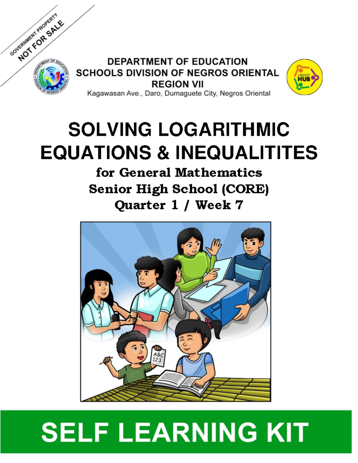 Math 11-CORE Gen Math-Q1-Week-7 - 1 4 SOLVING LOGARITHMIC EQUATIONS ...