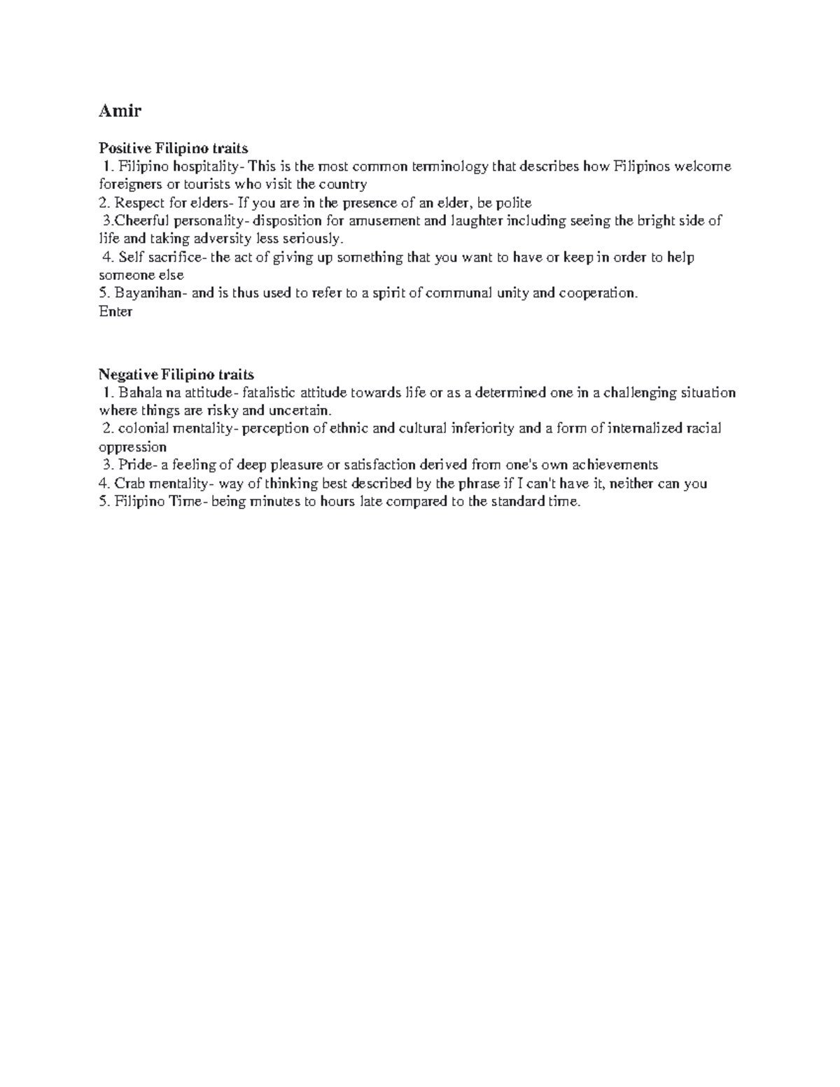 Wild and beast2014 - Amir Positive Filipino traits Filipino hospitality ...