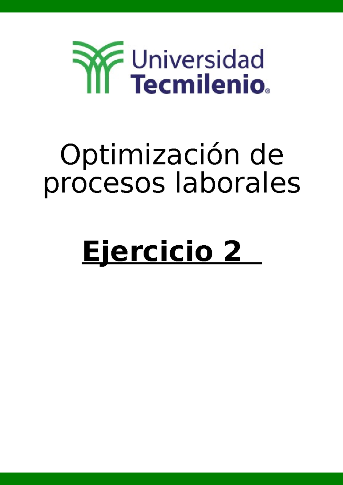 Ejercicio 2 Optimizacion de procesos - Optimización de procesos ...