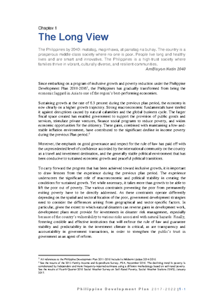 Summary on the Philips - philippine development plan - Summary on the ...