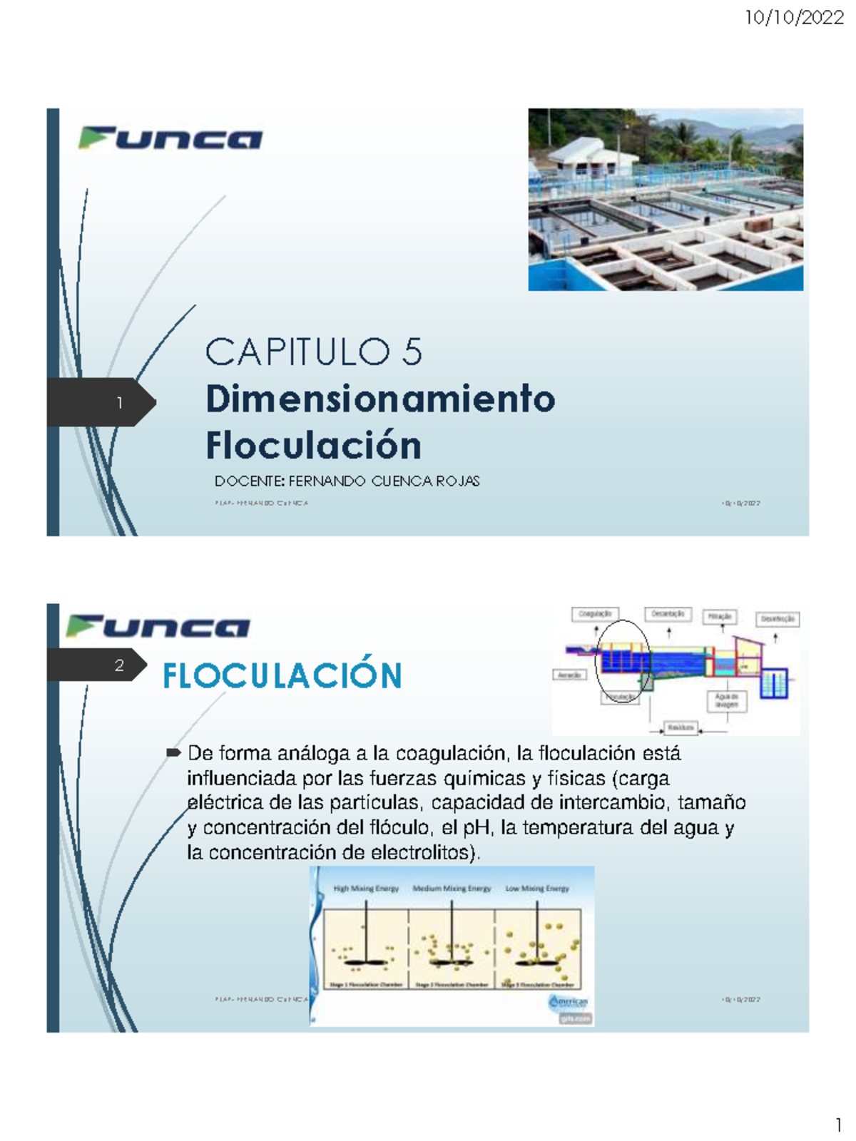 Clase 5 Floculacion - planta de tratamiento de agua potable - CAPITULO ...